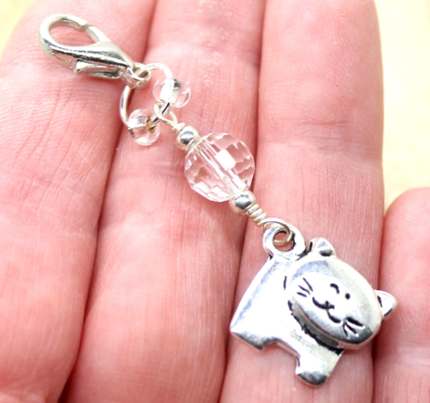 Fat Cat Charm Fat Cat Charm Clip Keychain Charm Zipper - Etsy