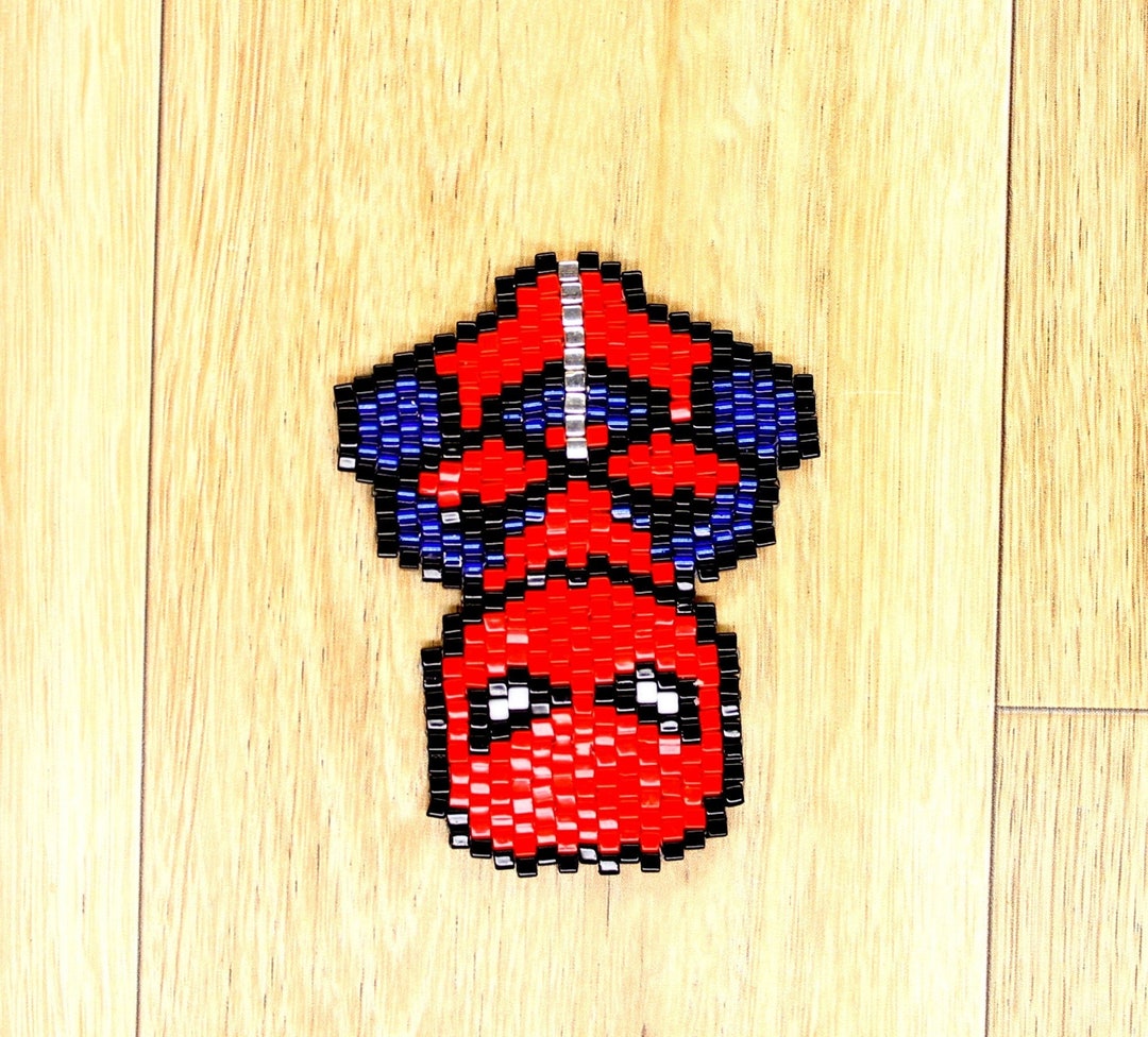 Spider Man Magnet - Super Hero Magnet - Beaded Spider Man Magnet ...
