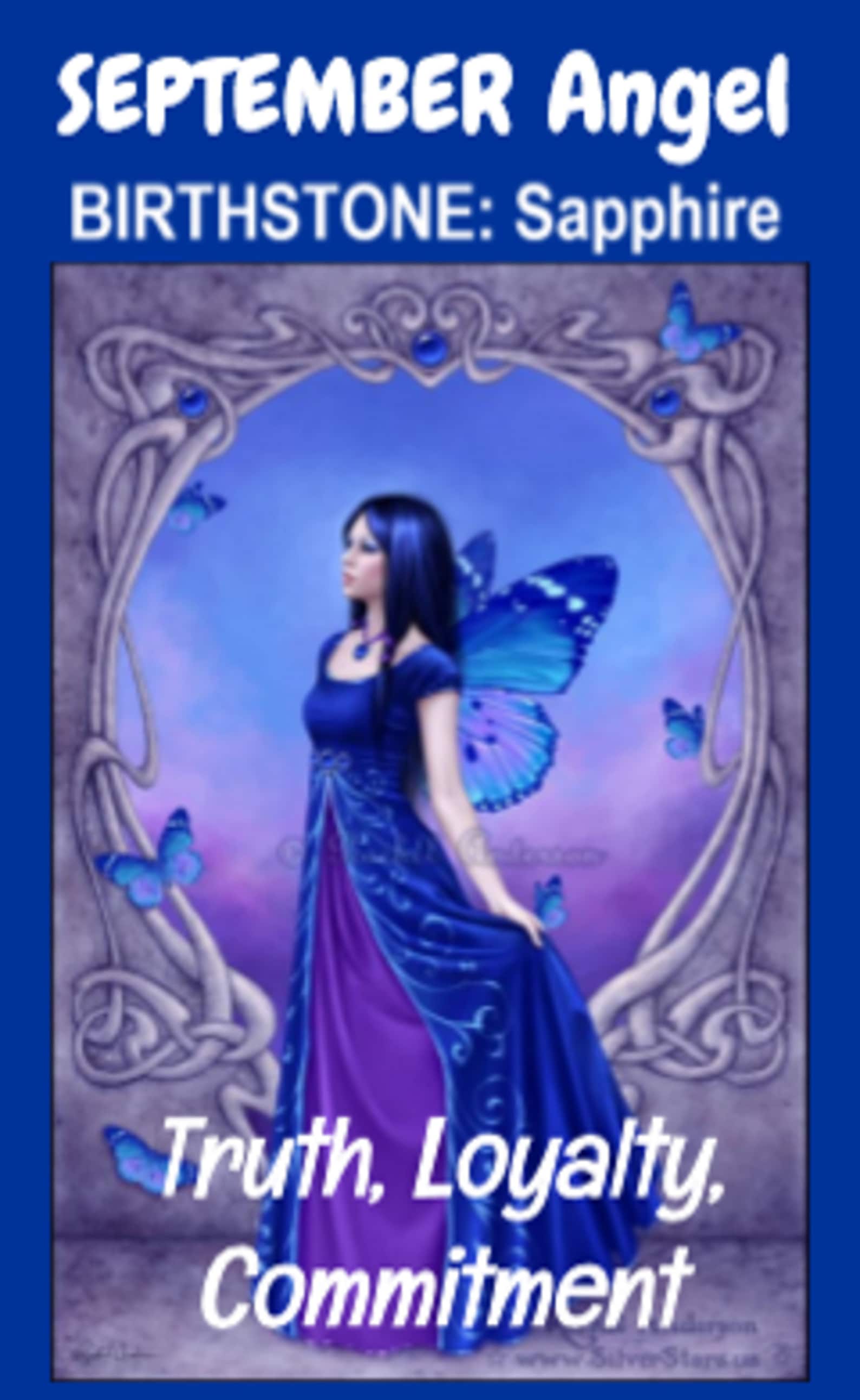 September Birthstone Angel Sapphire Birthstone Angel | Etsy