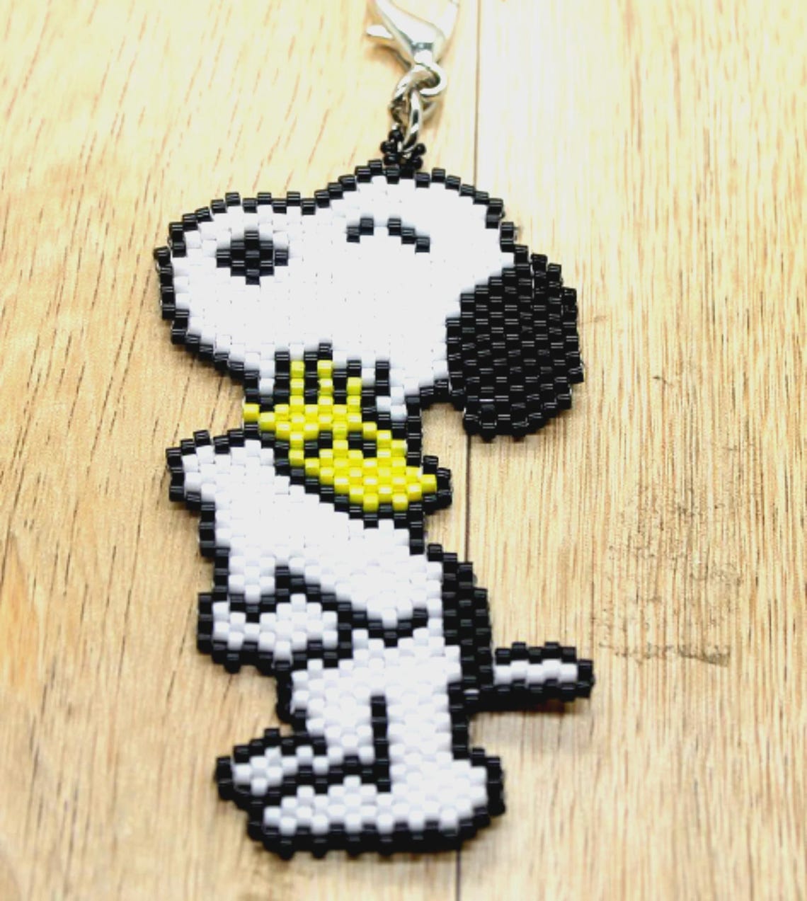 Snoopy Brick Stitch Pattern: Beaded Earrings, Keychain PDF - Etsy