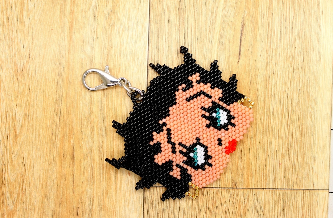 Betty Boop Charm Clip - Beaded Betty Boop Charm Clip - Betty Boop Key ...