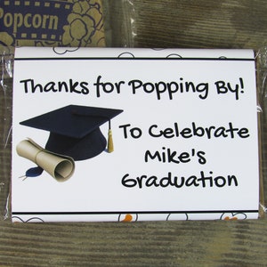 6 Personalized Microwave Popcorn Wraps - Thanks for Popping by ...