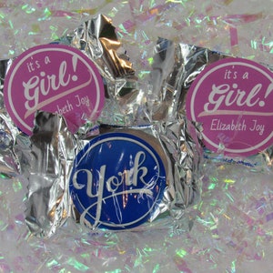 It's a Girl Set of 72 York Peppermint Patty Inspired Custom ...