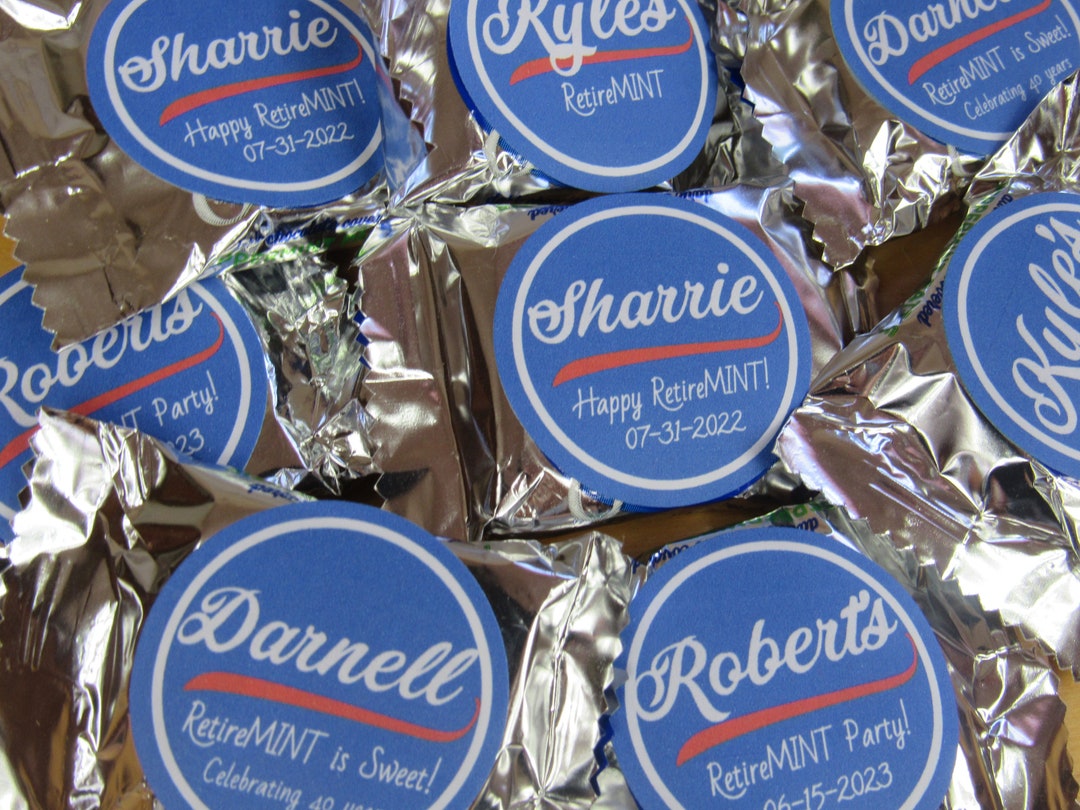Retiremint Favor Stickers - 30 York Peppermint Patty Inspired Stickers ...