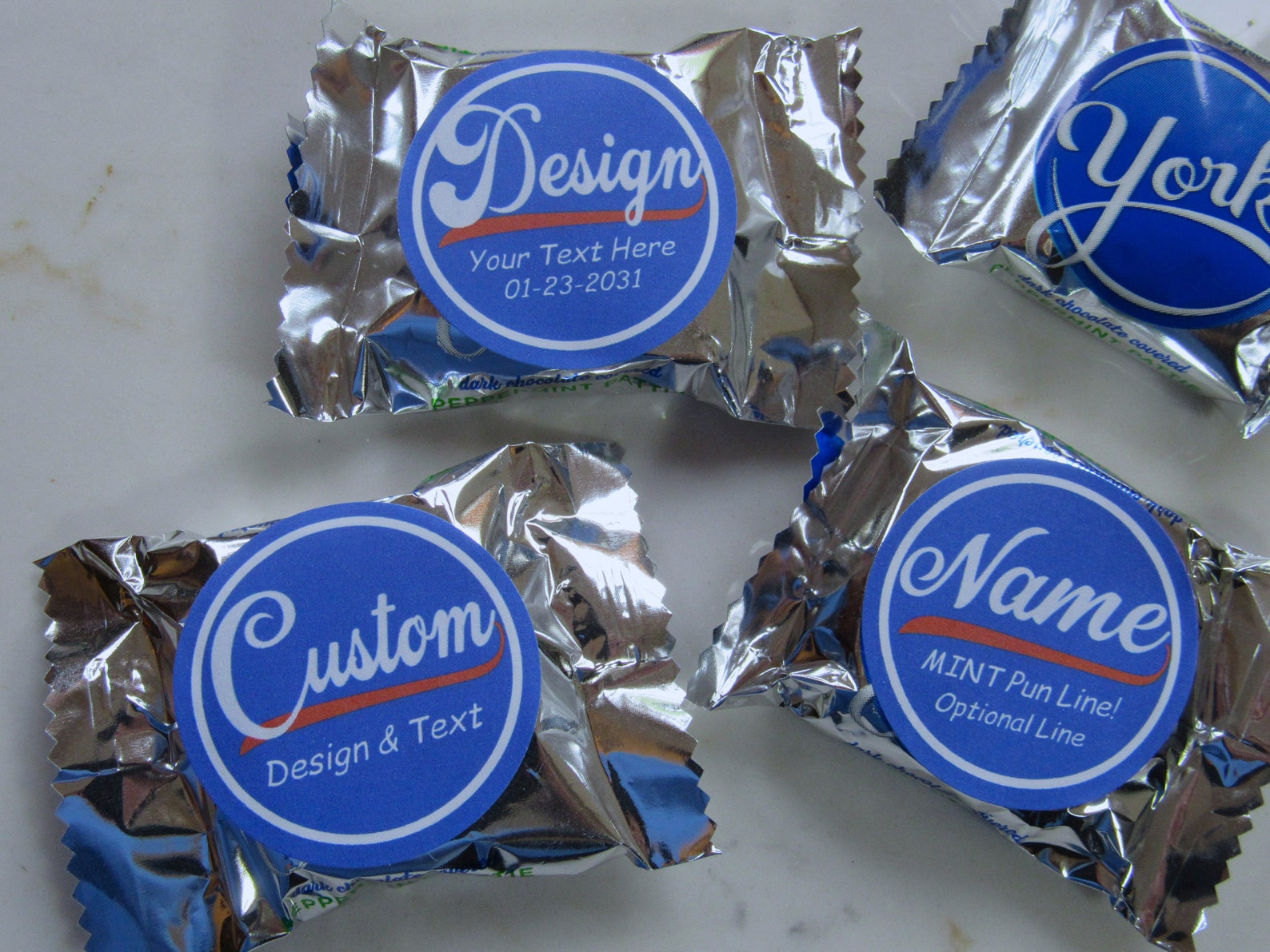 Design a York Inspired Peppermint Patty Sticker - Set of 30 ...