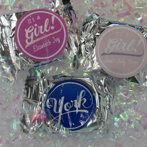 It's a Girl Set of 72 York Peppermint Patty Inspired Custom ...