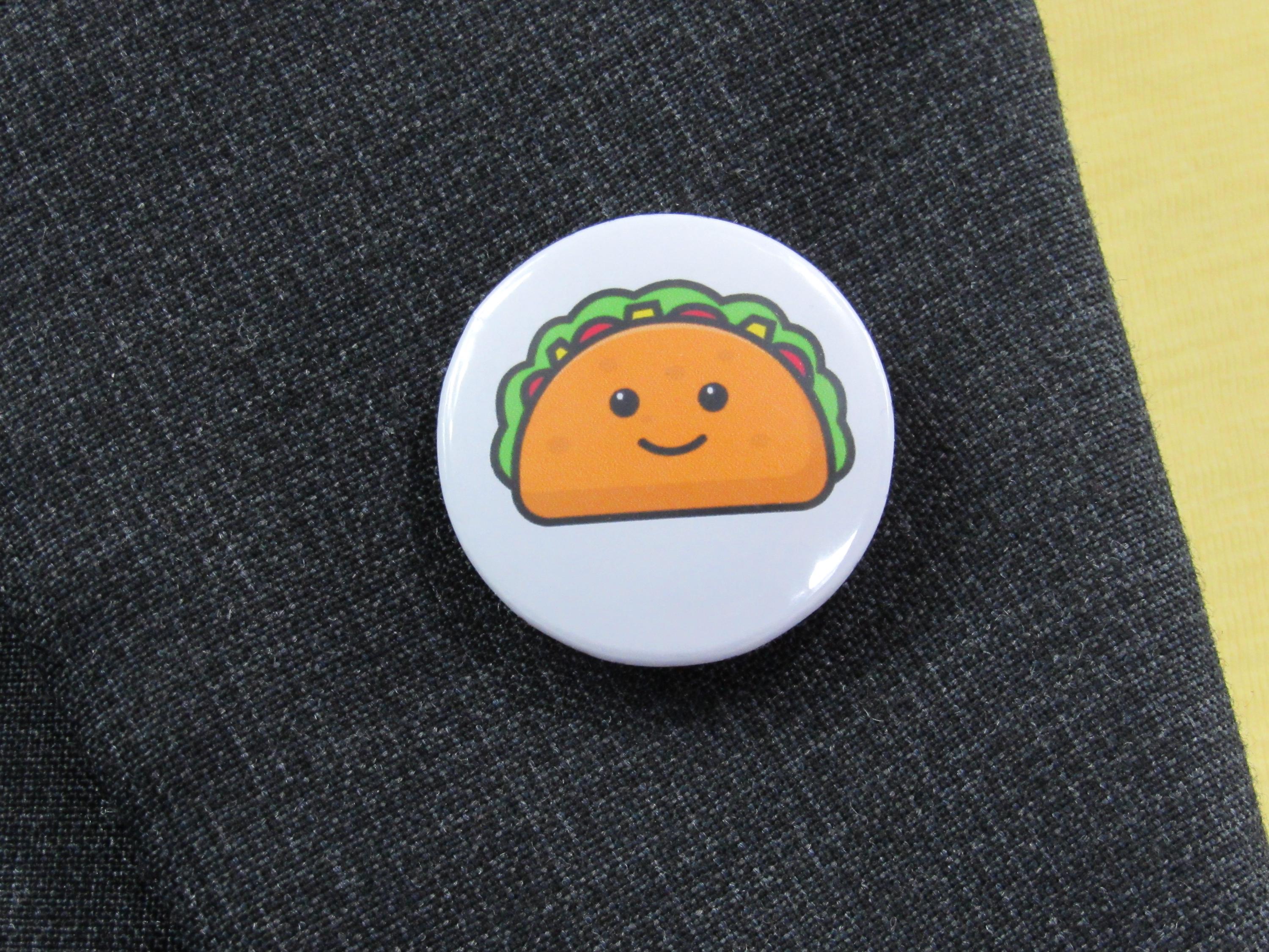 Taco Lovers Pinback Badges - Set of 5 Novelty Pins for Backpack, Jacket ...