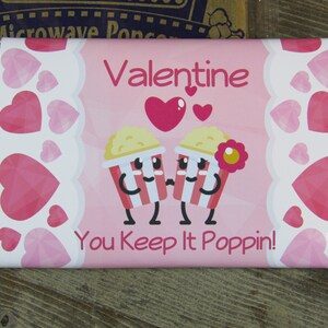 6 Printed Valentine Popcorn Wraps - Valentine's Day Gift Exchange ...