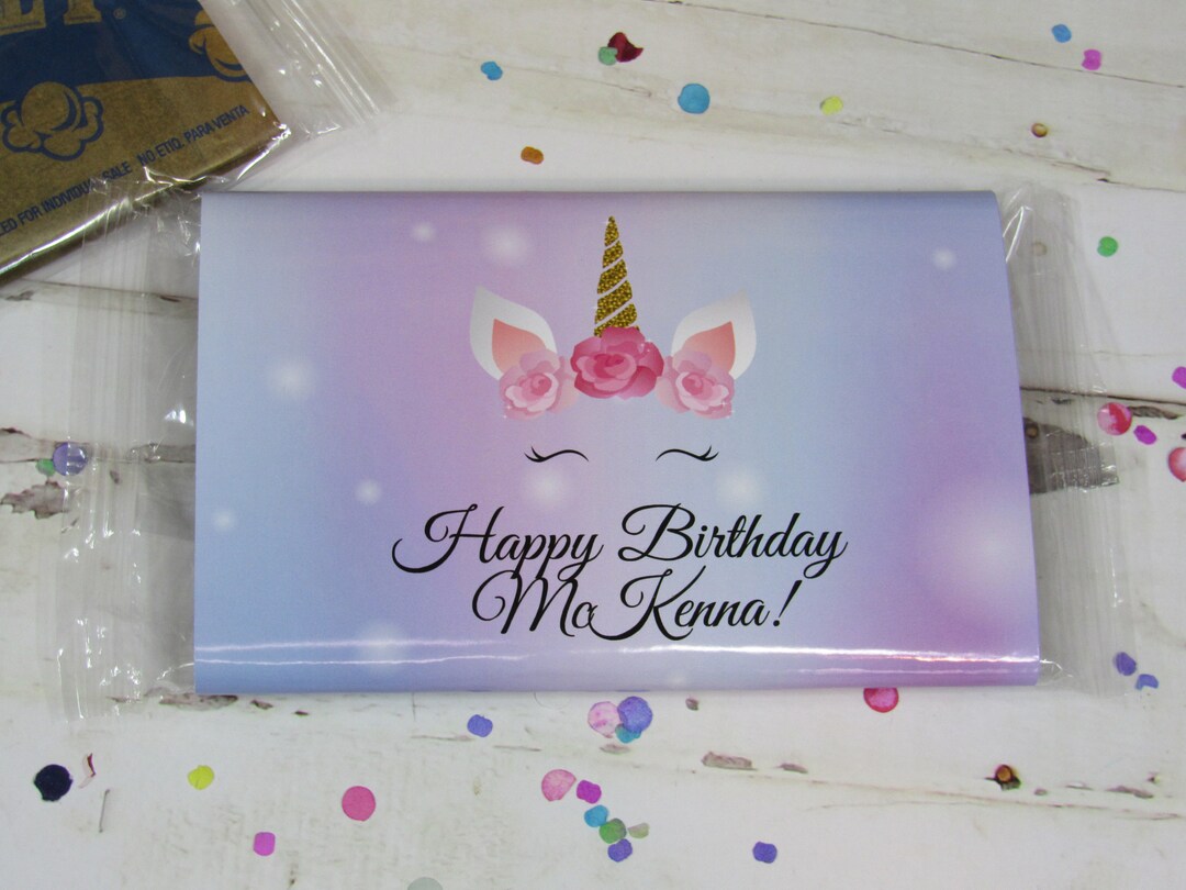 6 Personalized Microwave Popcorn Wraps - DIY Party Favor Wrappers ...