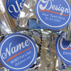 Retiremint Favor Stickers - 30 York Peppermint Patty Inspired Stickers ...