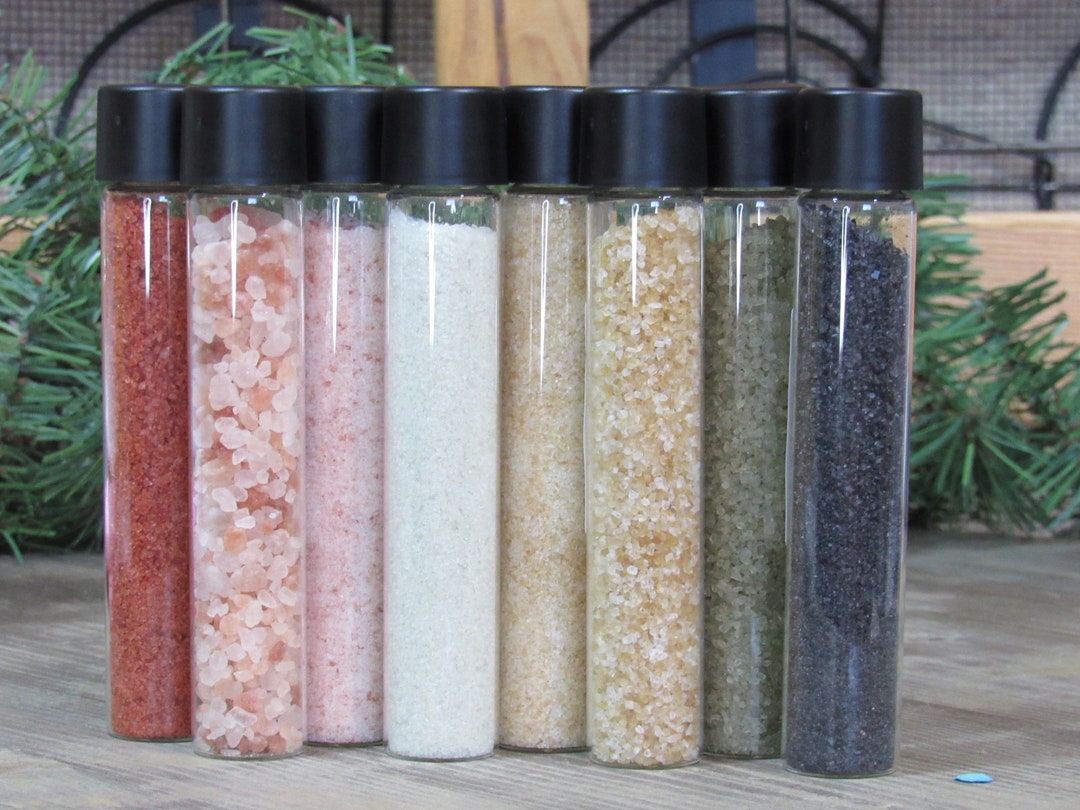 Colorful Sea Salt Sampler 8 Salts Variety: Sel Gris Grey, Bamboo Jade ...
