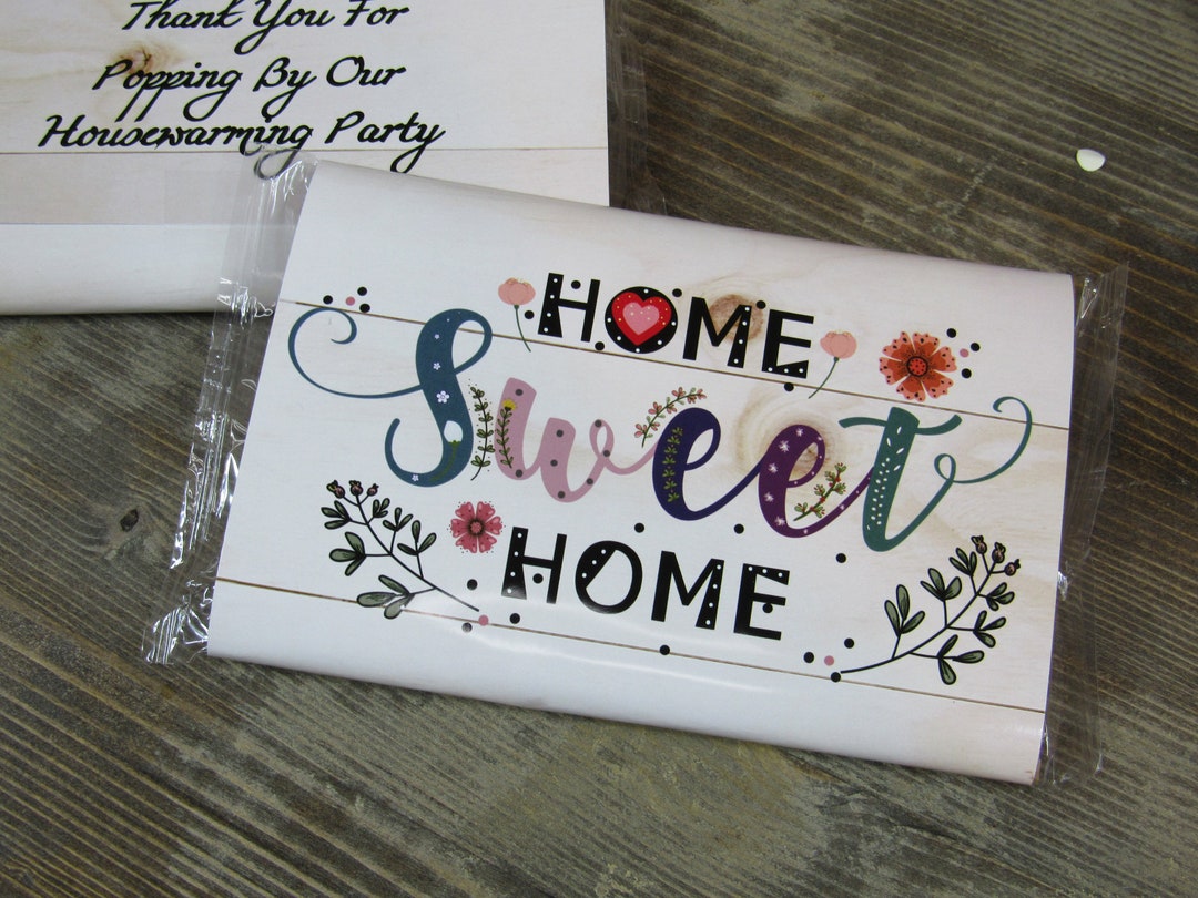 6 Microwave Popcorn Housewarming Party Favor Wraps, Open House Gift ...