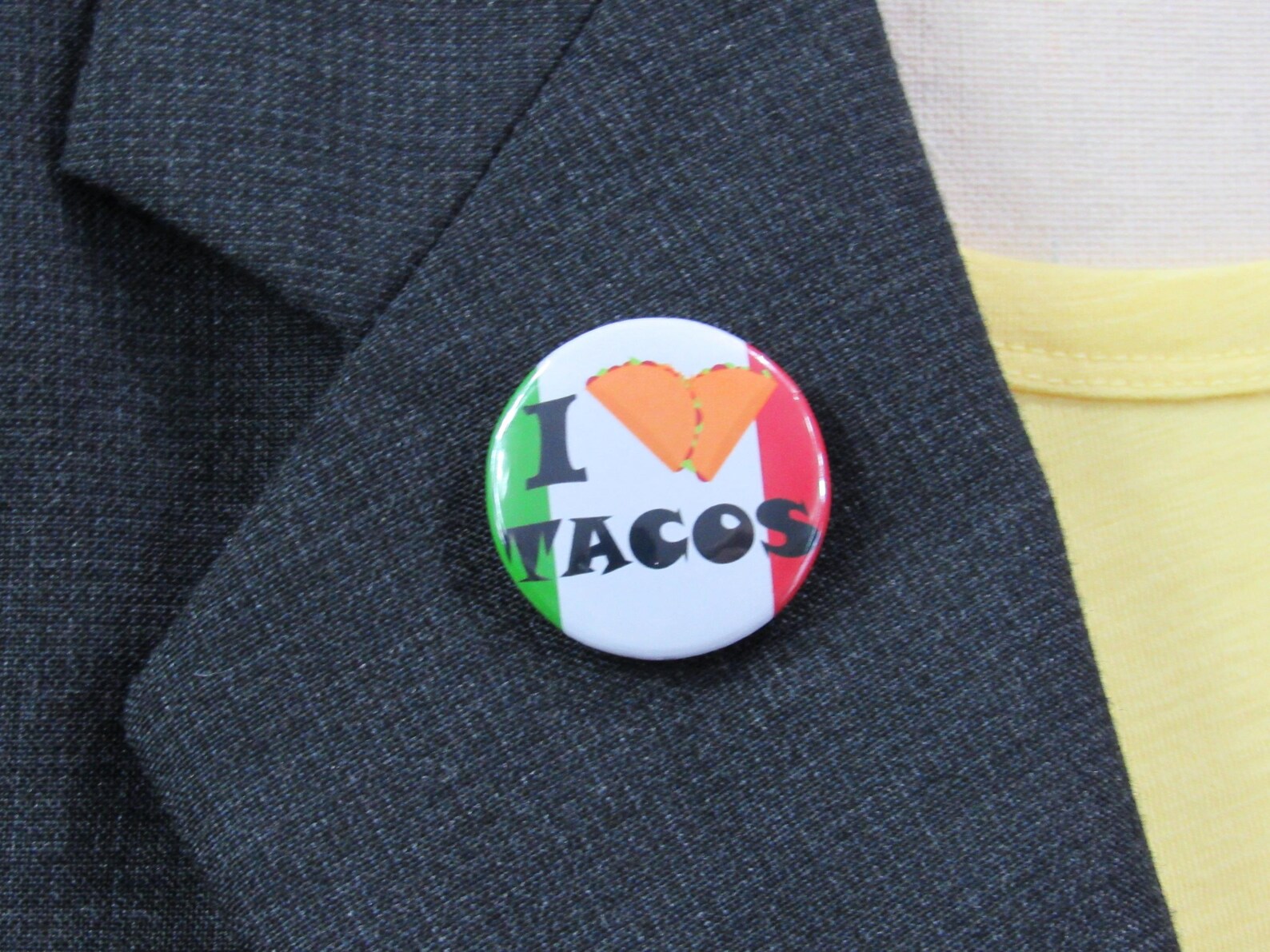 Taco Lovers Pinback Badges - Set of 5 Novelty Pins for Backpack, Jacket ...
