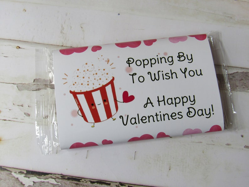 6 Valentine Microwave Popcorn Wraps - Valentine's Day Gift Exchange ...