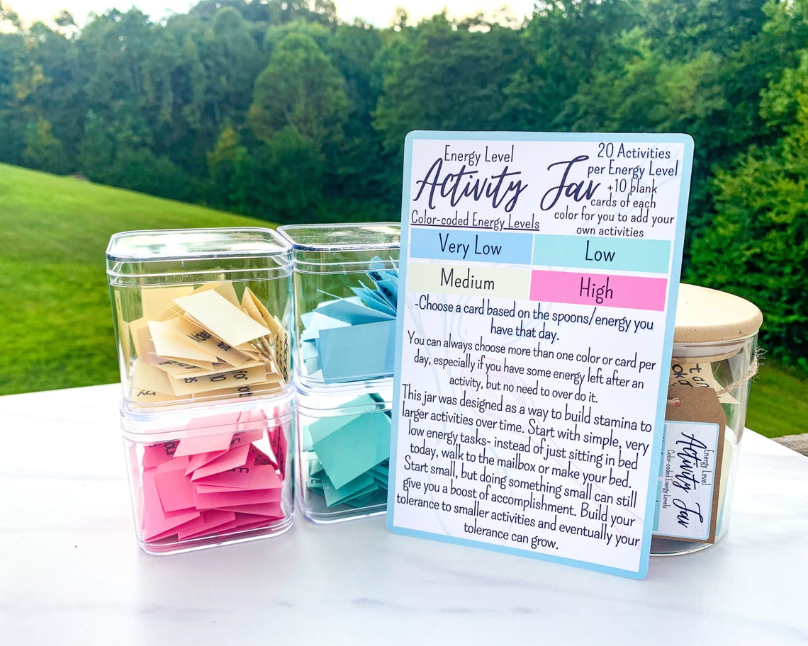 Energy Level Activity Jar, Spoonie Activity Ideas - Etsy