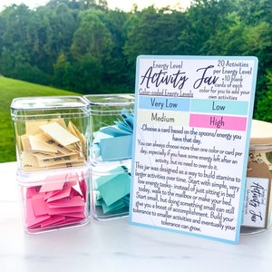 Energy Level Activity Jar, Spoonie Activity Ideas - Etsy