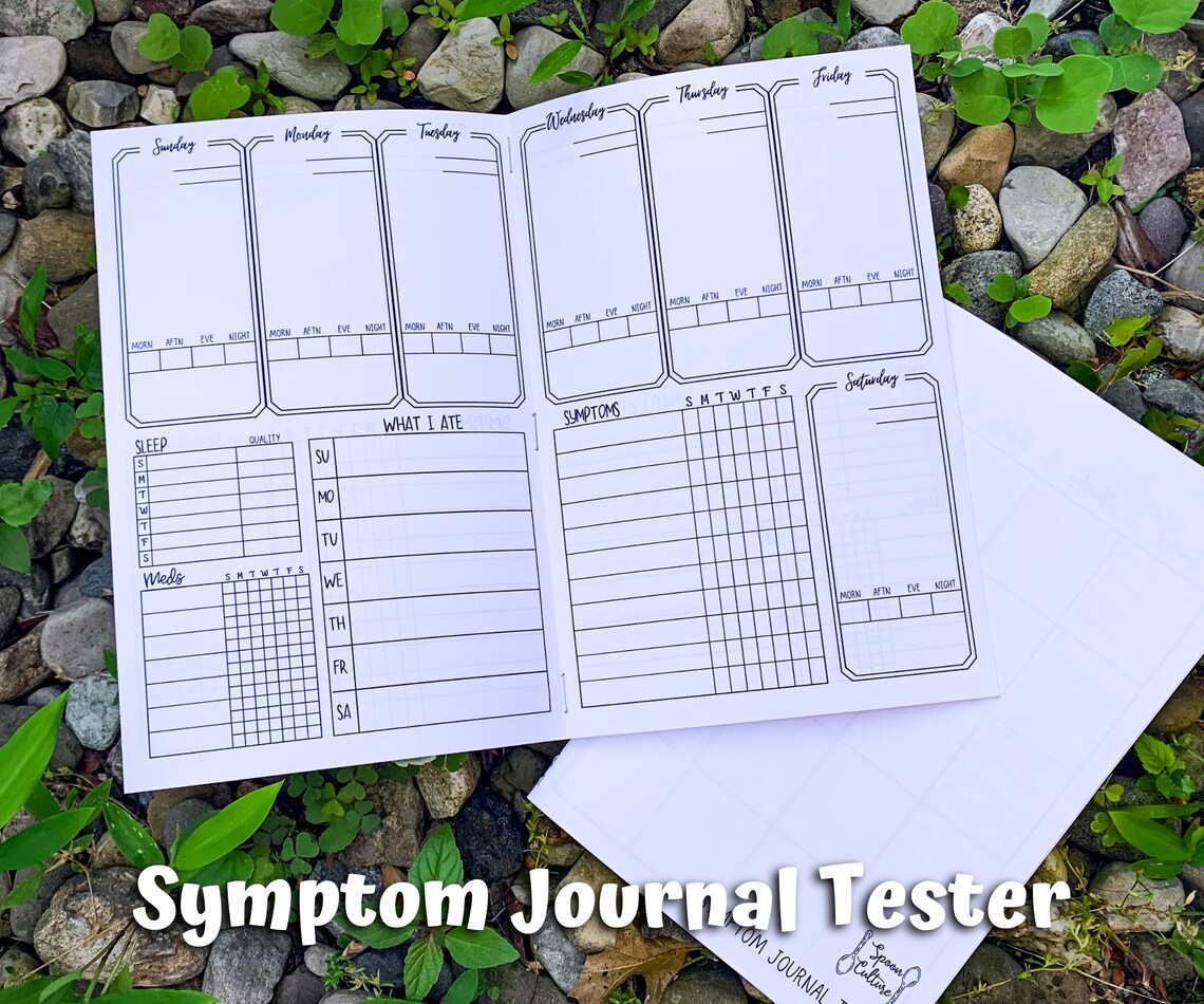 Symptom Journal Tester | Etsy