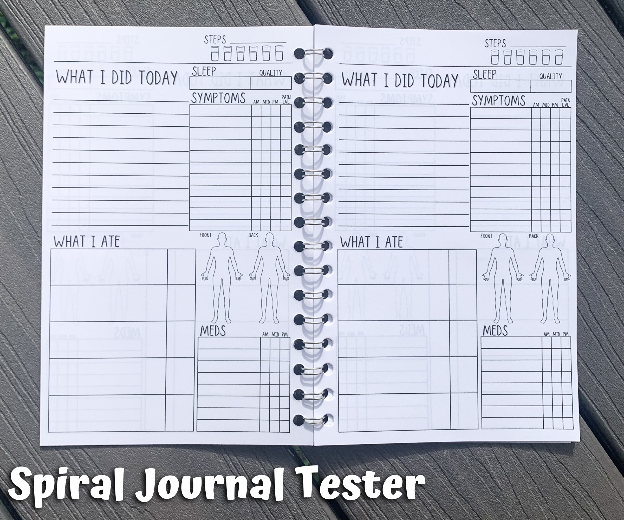 Symptom Journal Tester - Etsy