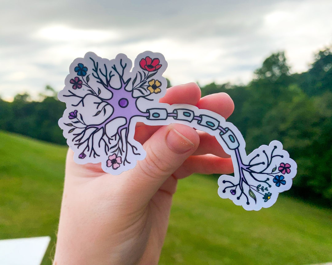 Neuron Sticker, Floral Anatomy Neuron Awareness Sticker - Etsy