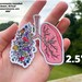 Lung Sticker Floral Anatomy Lung Disease Awareness Sticker - Etsy
