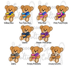 Awareness Bear Sticker, Awareness Ribbon Teddy Bear Sticker Decal - Etsy