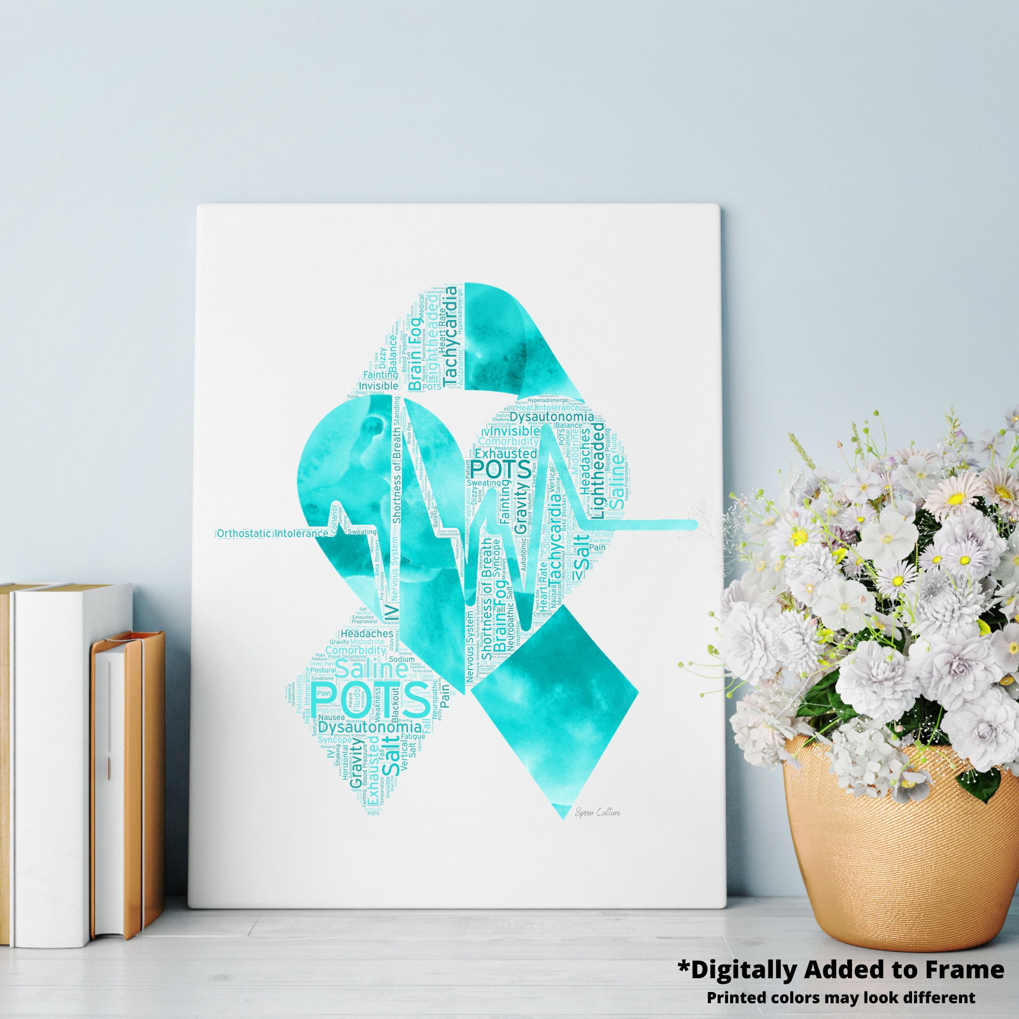 POTS Awareness Ribbon Word Cloud Dysautonomia Art Postural - Etsy