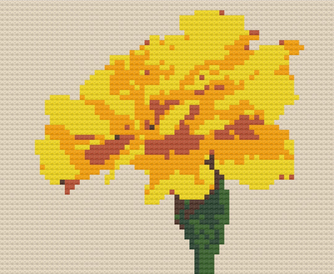 Yellow Flower C2C Graphgan Crochet Pattern Graph 67x55 Squares - Etsy