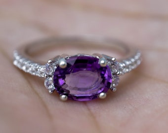 Amethyst ring | Etsy