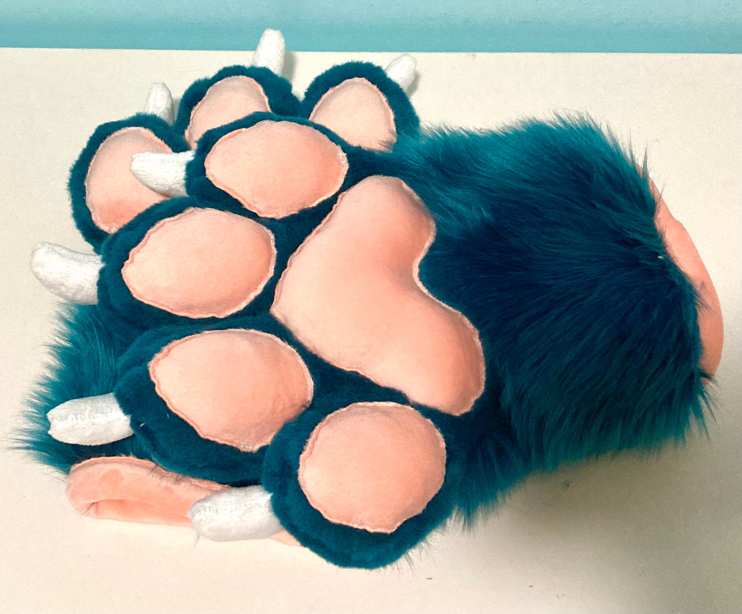 Puffy Fursuit Handpaws V.2 (teal) - Etsy