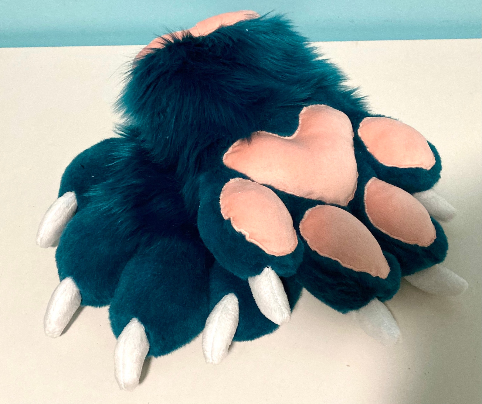 Puffy Fursuit Handpaws V.2 (teal) - Etsy