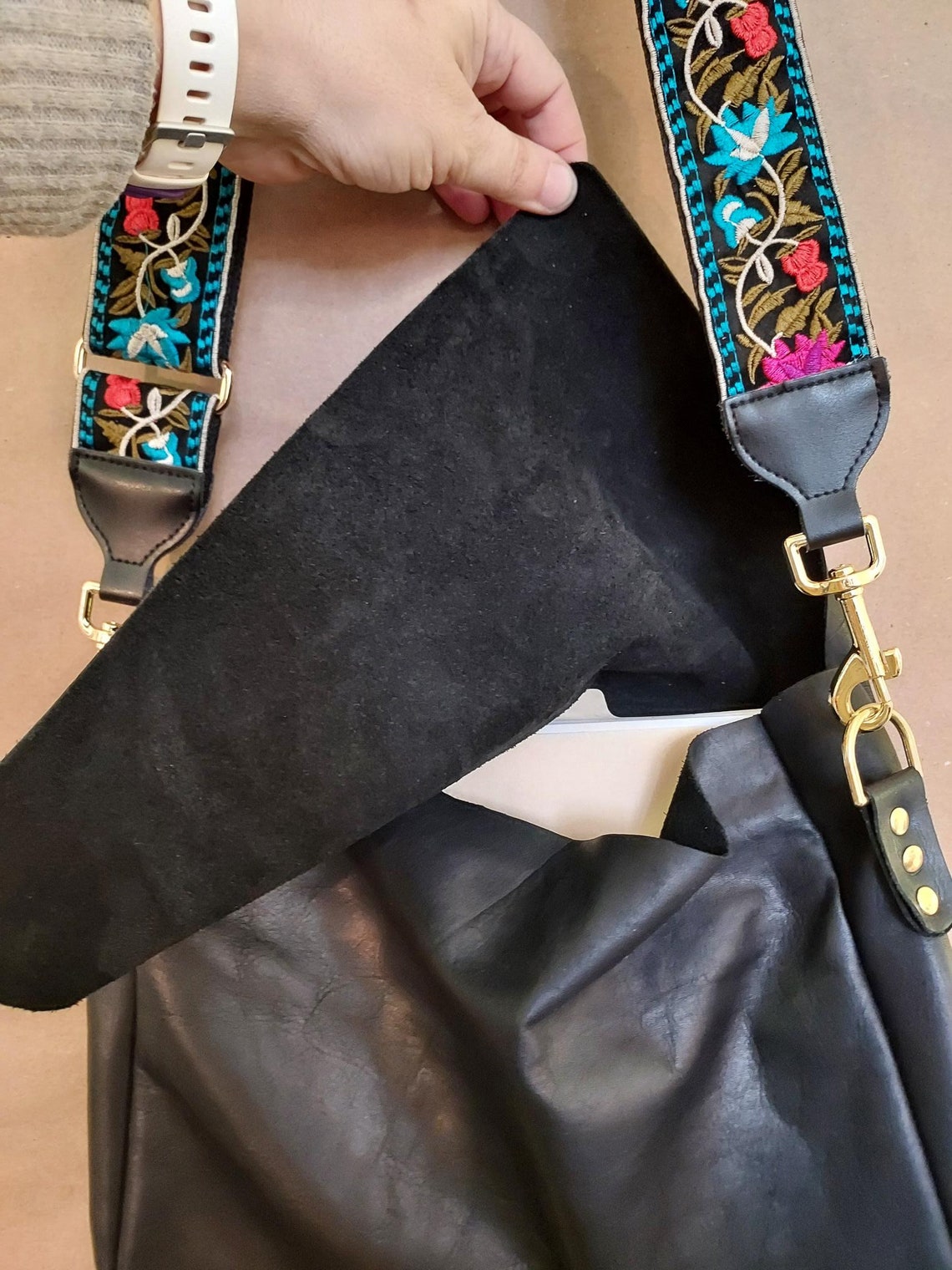 Leather Boho Computer Laptop Shoulder Crossbody Bag Purse Tote - Etsy