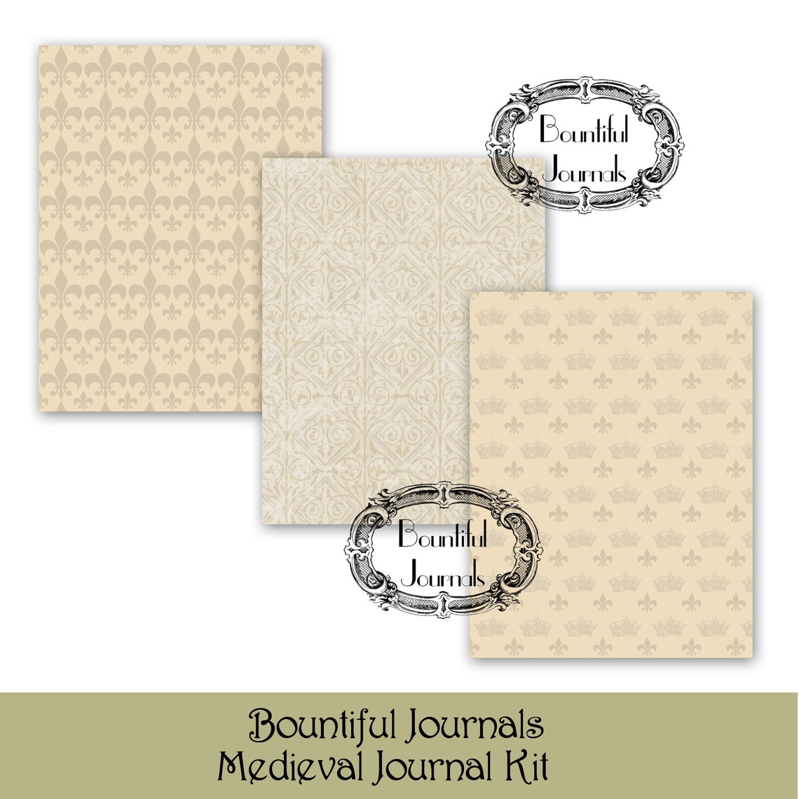 Medieval Digital Journal Kit Middle Ages Chivalry Heraldry - Etsy