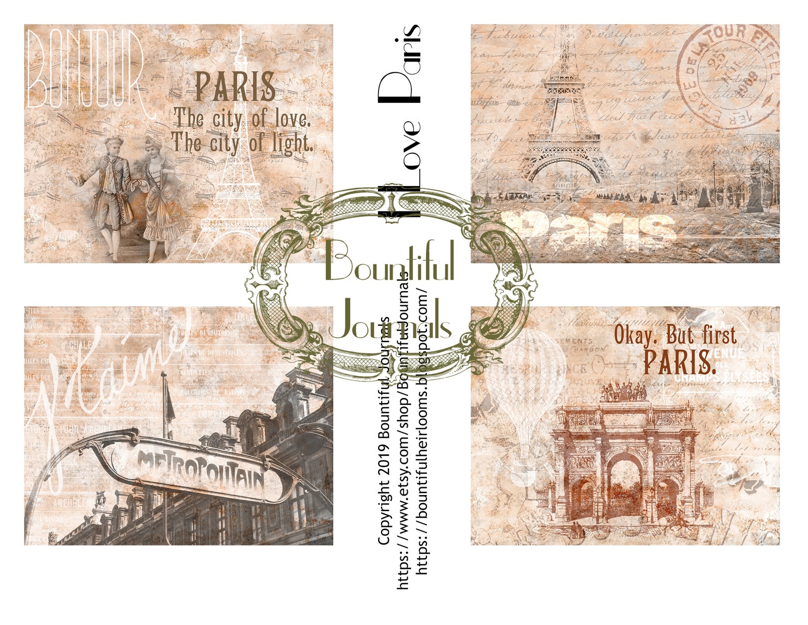 Paris Digital Journal Kit; Junk Journals; France Junk Journal Kit ...