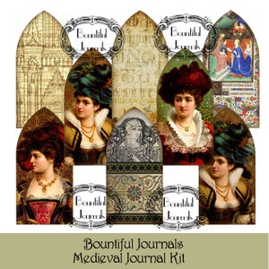Medieval Digital Journal Kit Middle Ages Chivalry Heraldry Castles - Etsy