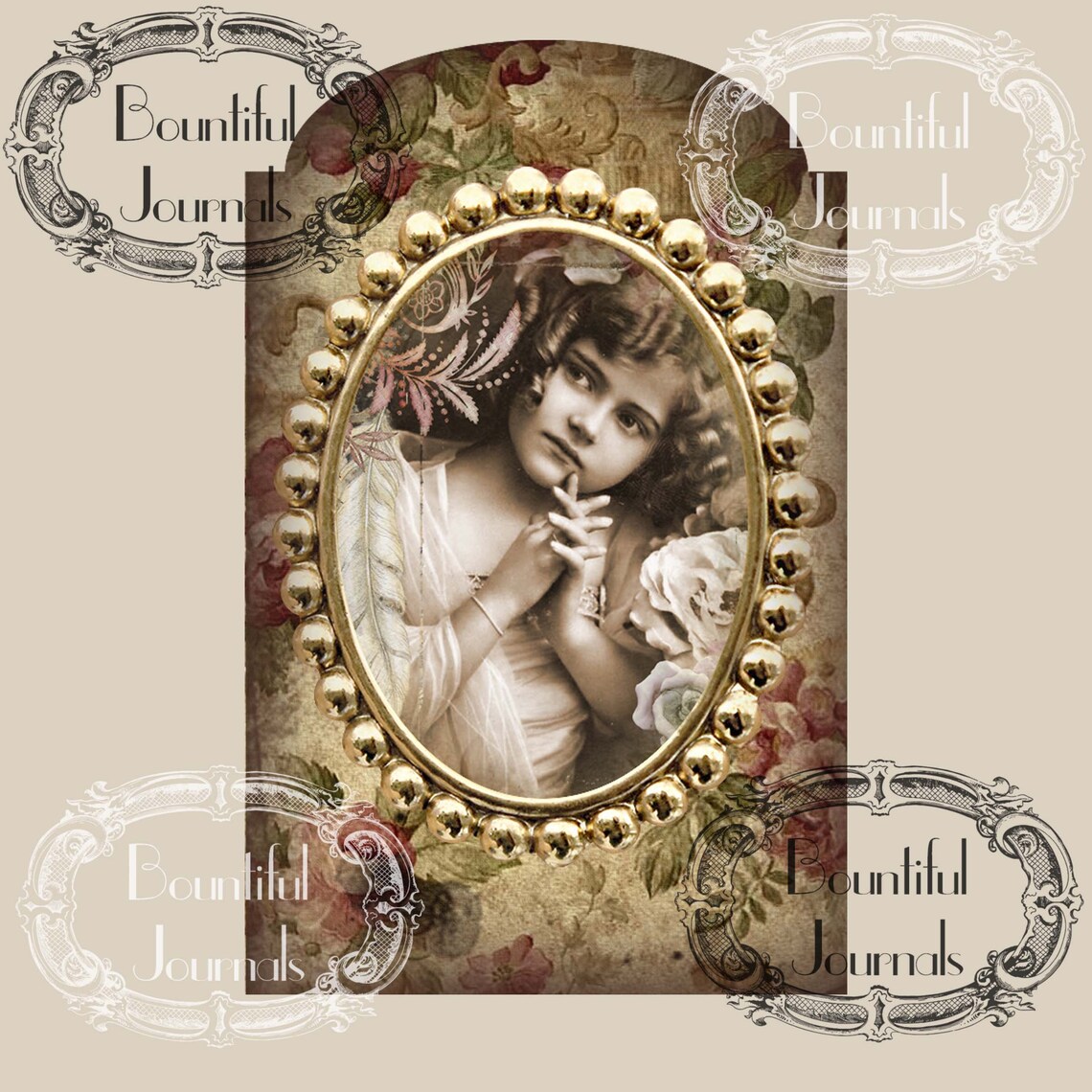 Shabby Chic Tags Victorian Lady Vintage Roses Digital - Etsy