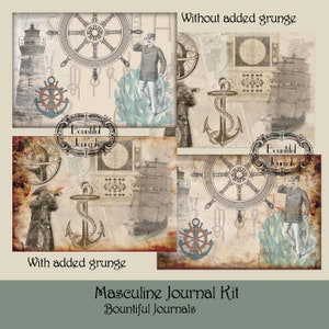 Vintage Masculine Journal Kit Digital Download - Etsy