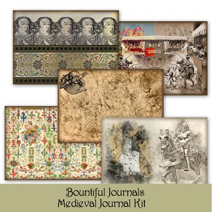 Medieval Digital Journal Kit Middle Ages Chivalry Heraldry Castles - Etsy