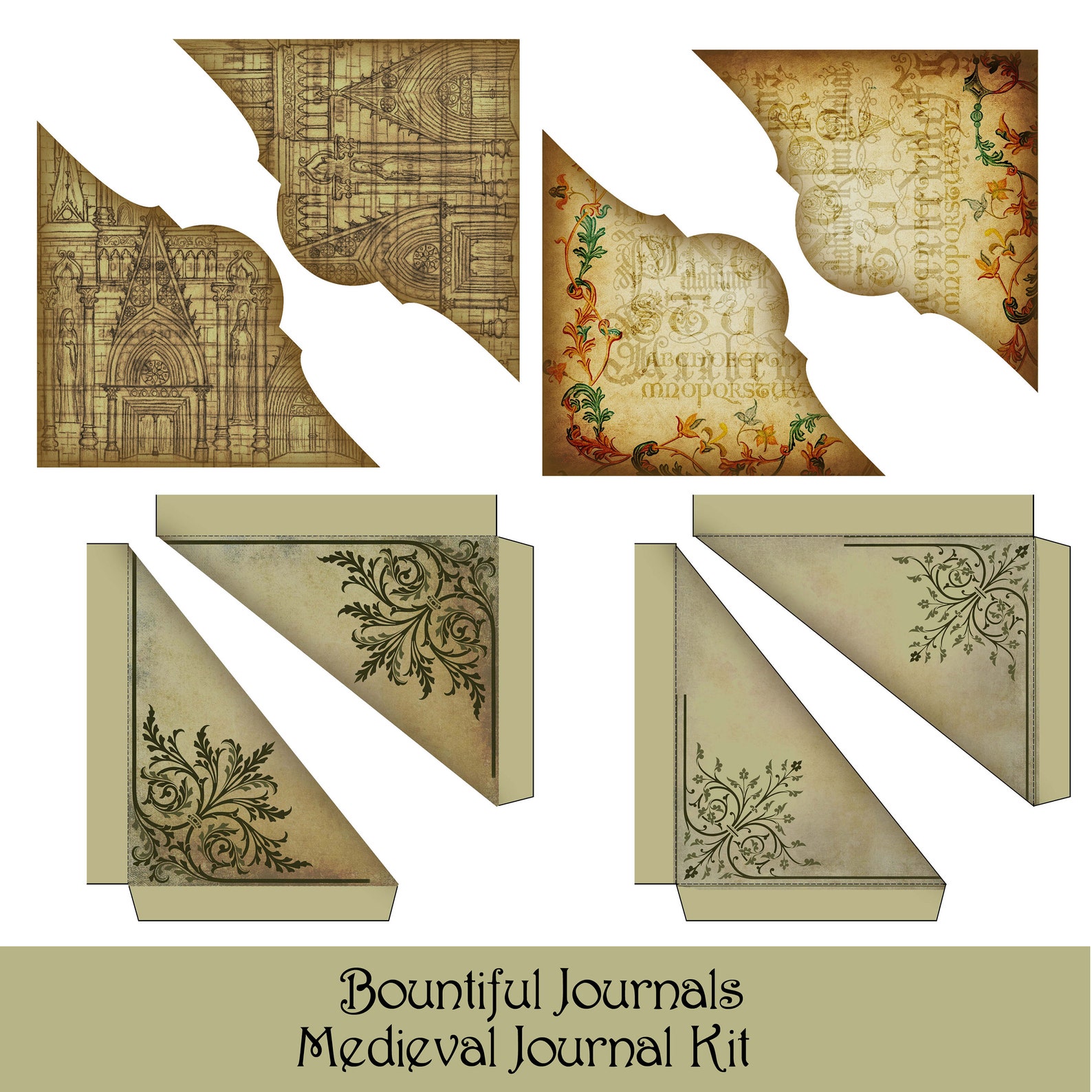 Medieval Digital Journal Kit Middle Ages Chivalry Heraldry - Etsy