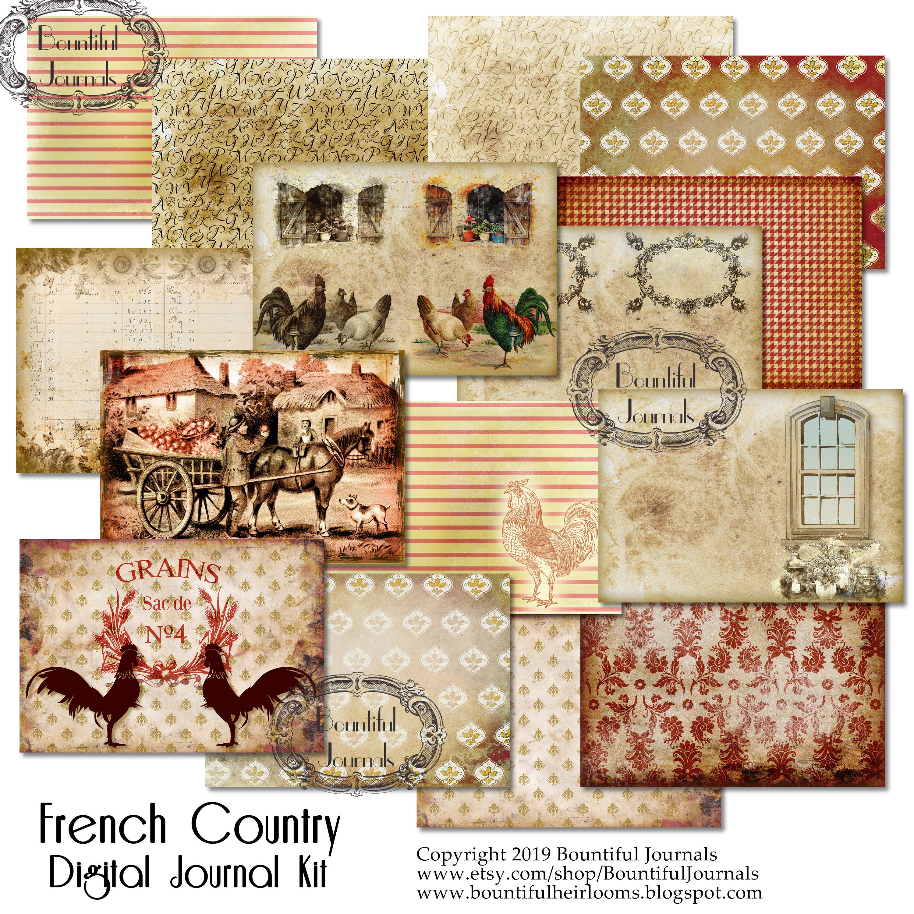 French Inspired Scrapbook Paper
