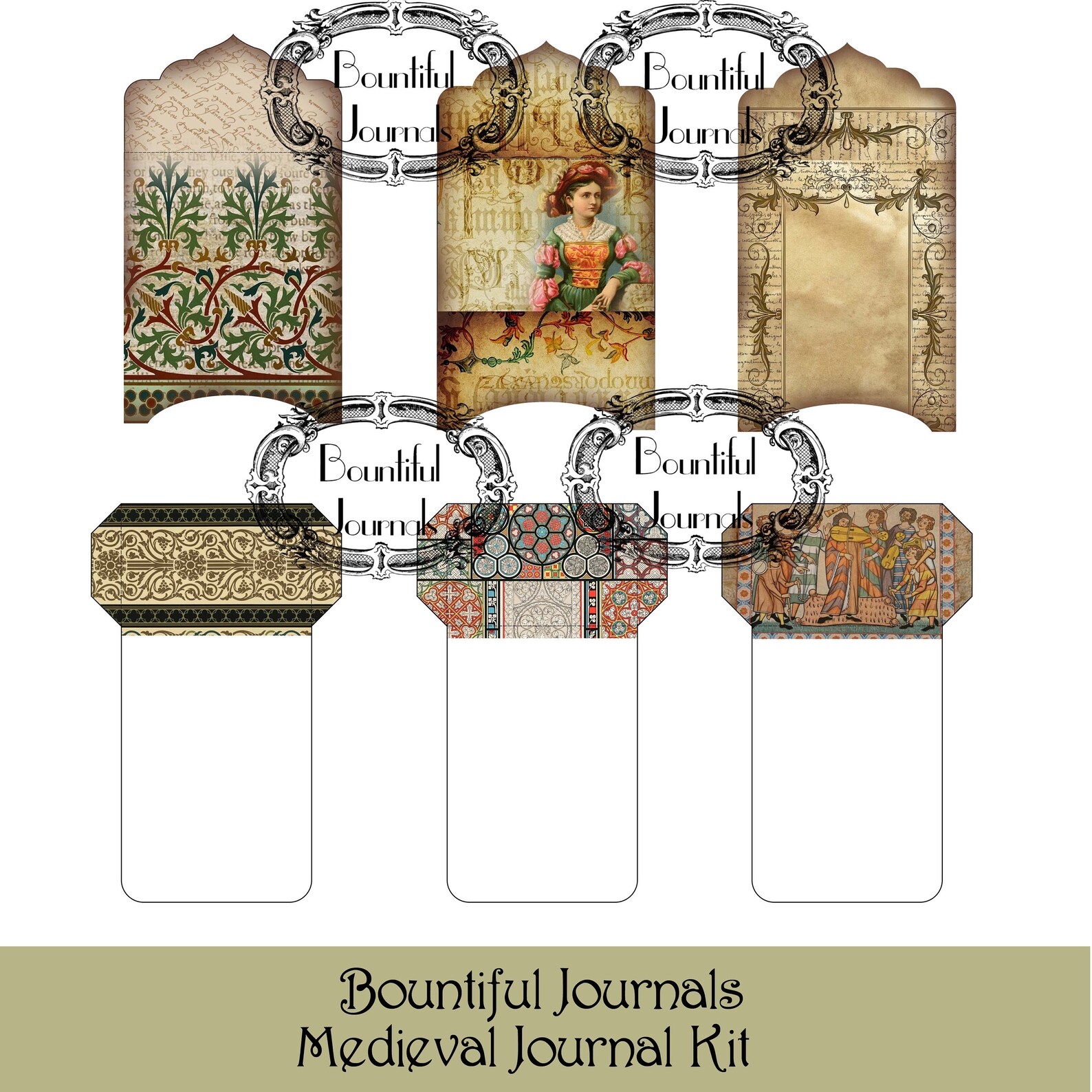 Medieval Digital Journal Kit Middle Ages Chivalry Heraldry - Etsy