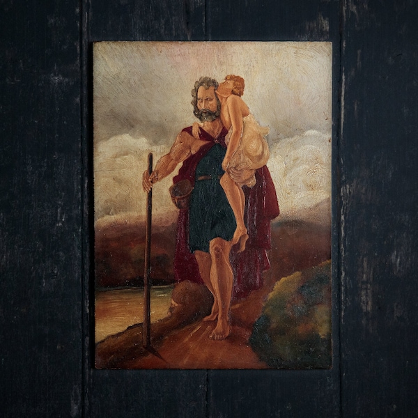 Original Antique Jesus Oil Painting - Etsy