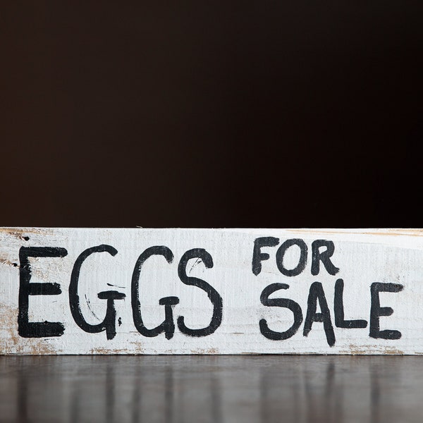 Vintage Egg Sign - Etsy