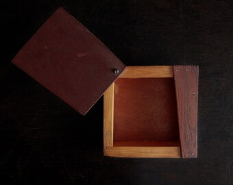 Vintage Early 1900s 33 LONG WOOD BOX With 3 Compartments & Hinged Lid ...