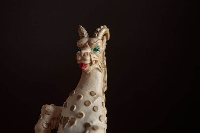 Vintage Queens's Beast Figurine Yale of Beaufort Heraldic - Etsy UK