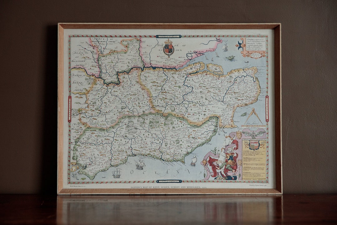 Old South West of England Map, Lithographic Print of Christopher ...