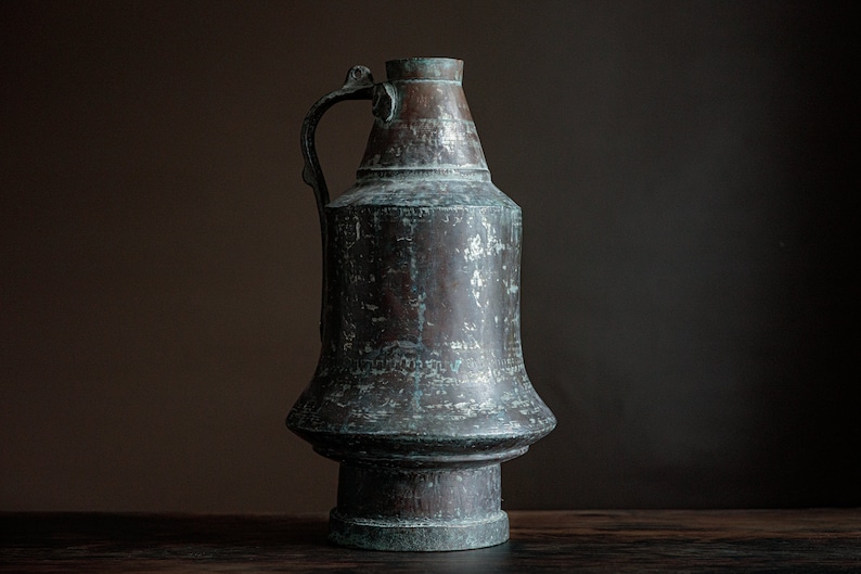 Antique Aftabeh Ewer Bronze Persian Jug Large Decorative - Etsy