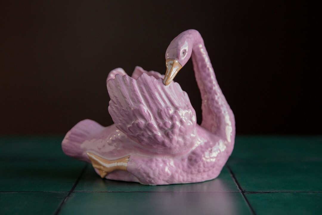 Antique Hand Painted Lusterware Swan Dish, Small Victorian Ceramic Bowl ...