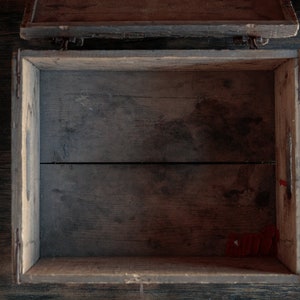 Vintage Moussec Wooden Box, Hand Made Rustic Storage Chest, Farmhouse ...