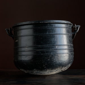 Antique Cast Iron Cauldron Planter, Modified With Drilled Holes for ...