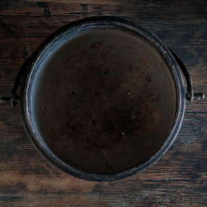 Antique Cast Iron Cauldron Planter, Modified With Drilled Holes for ...